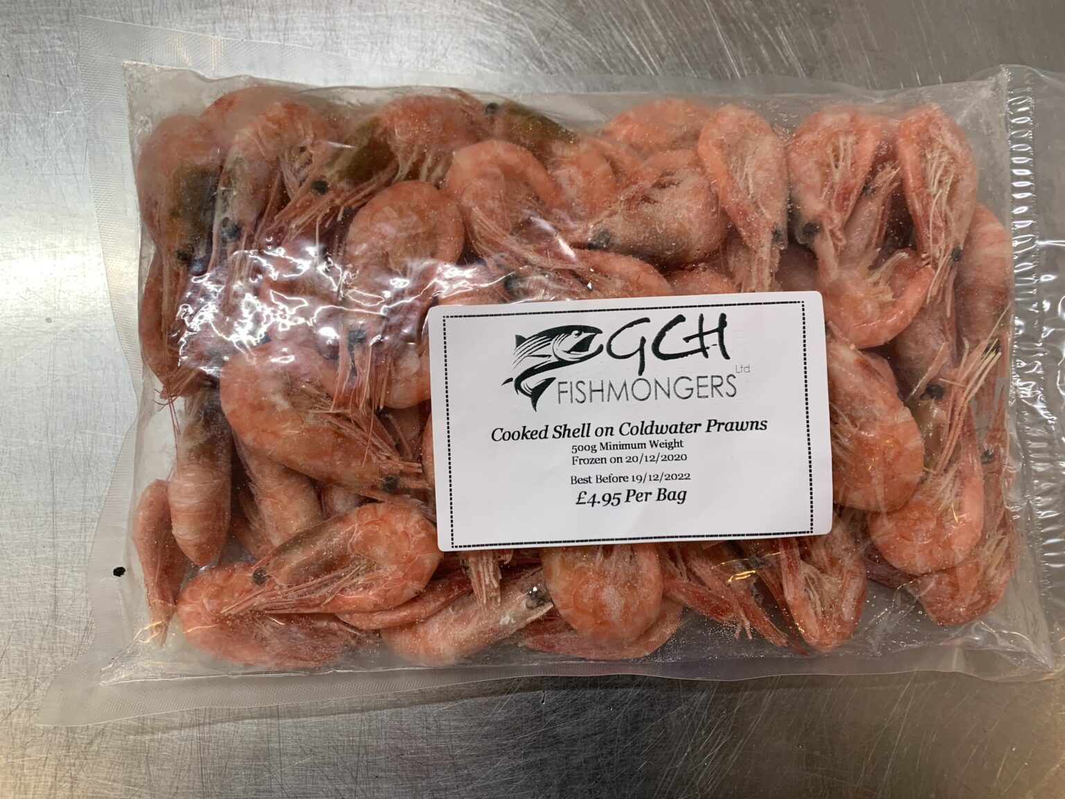 Shell on Coldwater Prawns - GCH Fishmongers Bedford